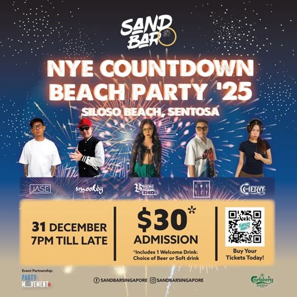 Sand Bar NYE Countdown Beach Party